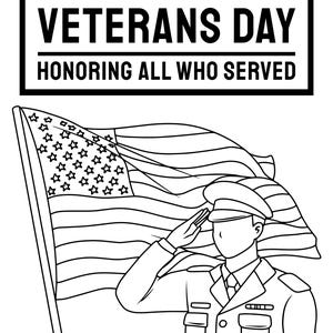Veterans Day Coloring Activity Pages American History Social Studies ...