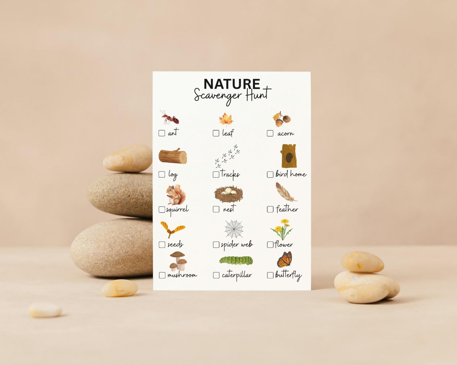 Nature Scavenger Hunt Printable Outdoor Treasure Hunt for Kids Nature ...