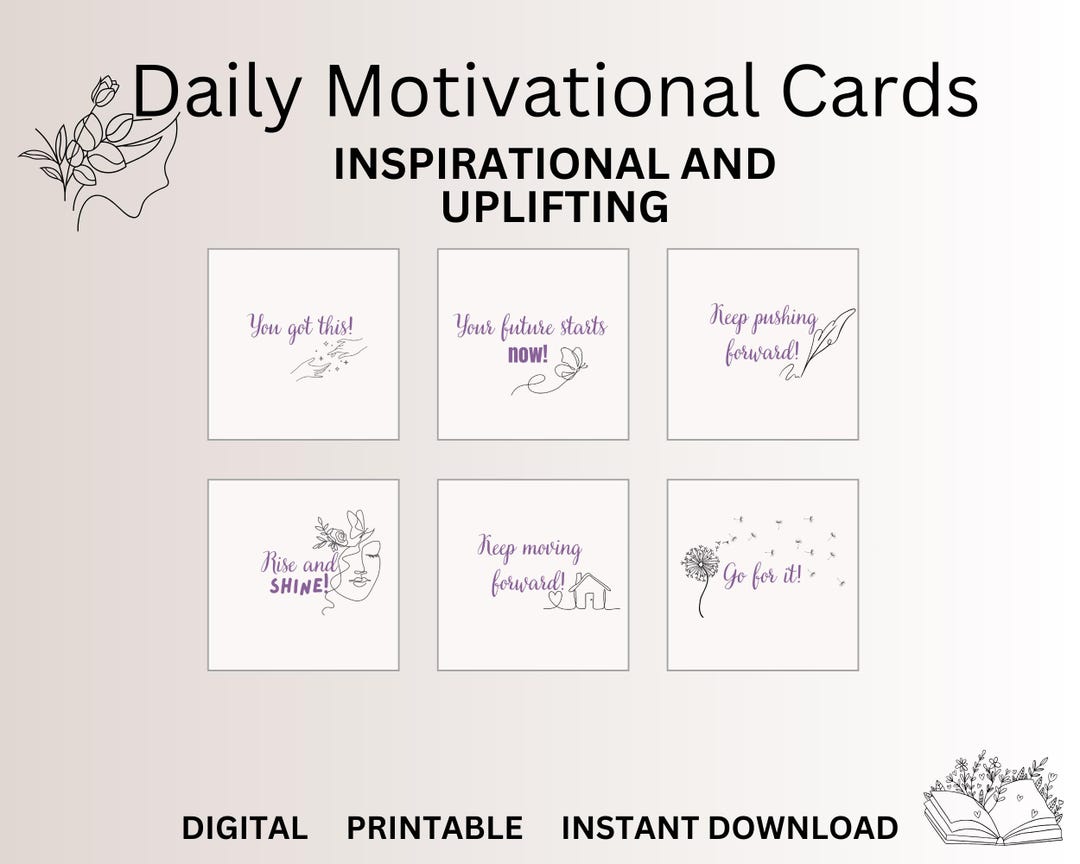 100 Positive Affirmations Printable Inspirational Cards Digital ...