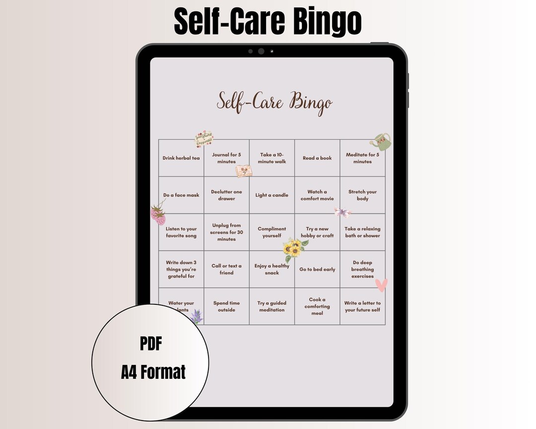 Self Care Bingo Printable PDF Pastel Cottagecore Bingo Card Cozy Self ...