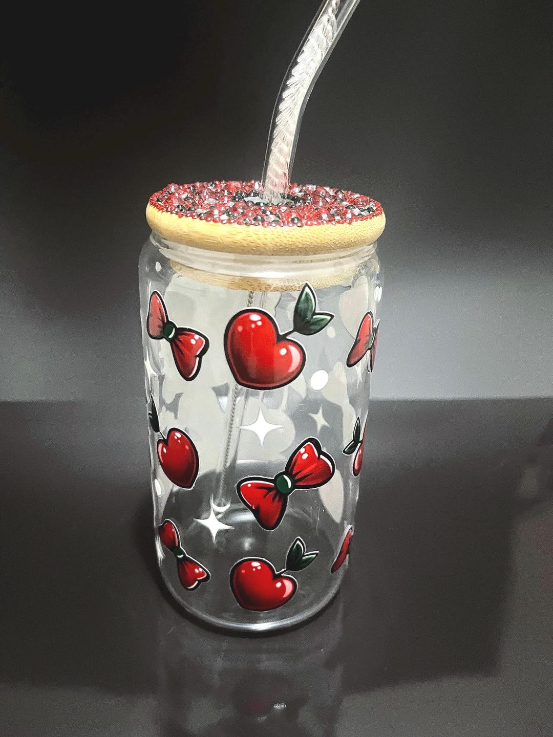 Betty Boop Glass Cup With Rhinestone Lid - Etsy