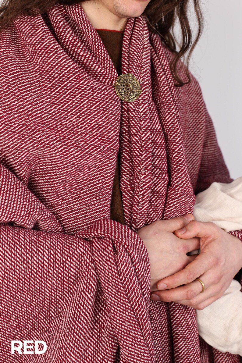 RECTANGULAR TWILL CLOAK | Sagum, Viking Cape, Medieval Blanket, Viking ...
