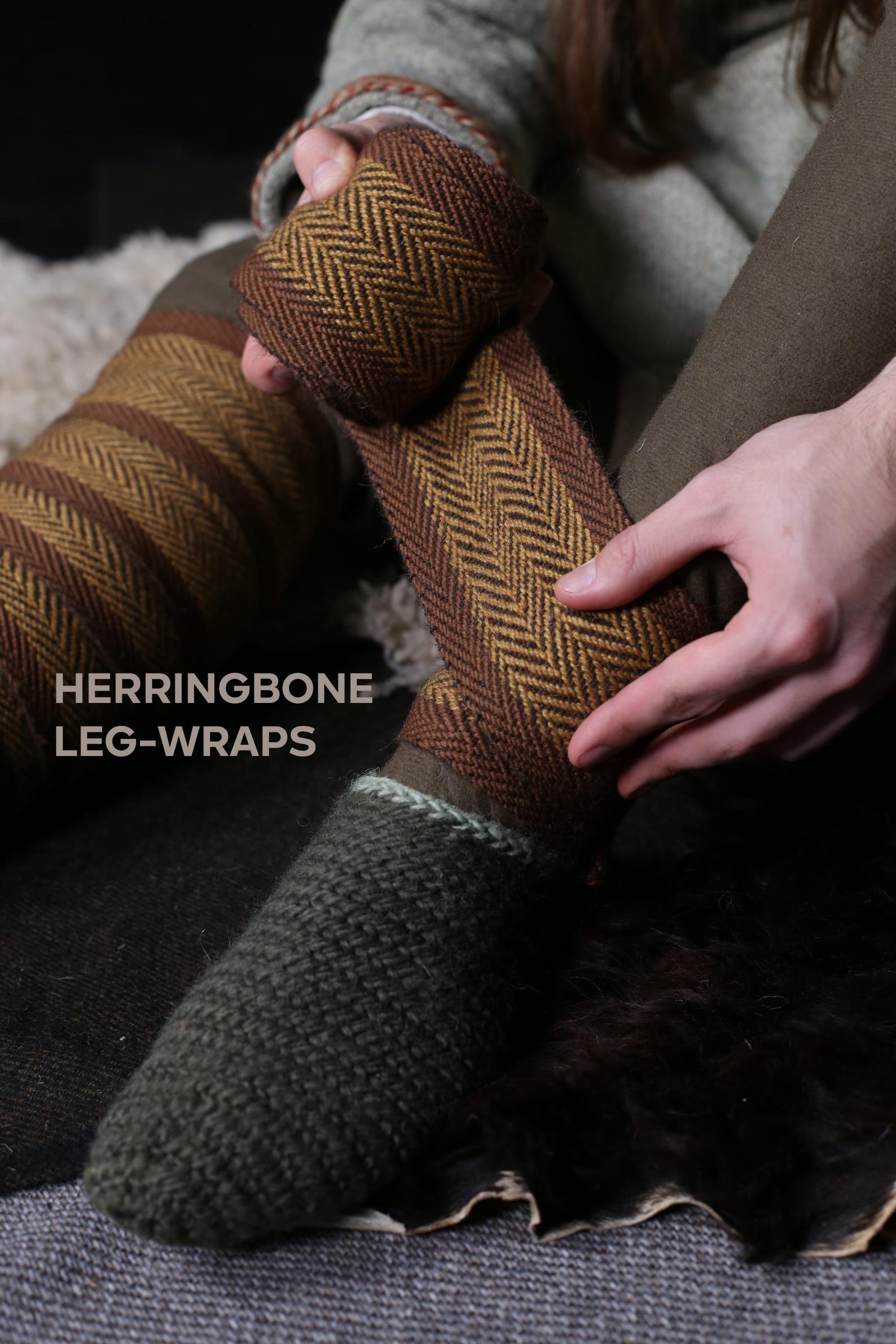 HERRINGBONE LEG-WRAPS | Handwoven Leg Wraps, Handmade Leg Wrappings ...
