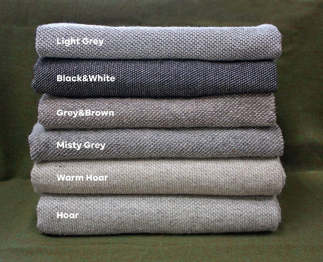 HANDWOVEN WOOLEN FABRICS | Grey Heavyweight Wool for Historical ...