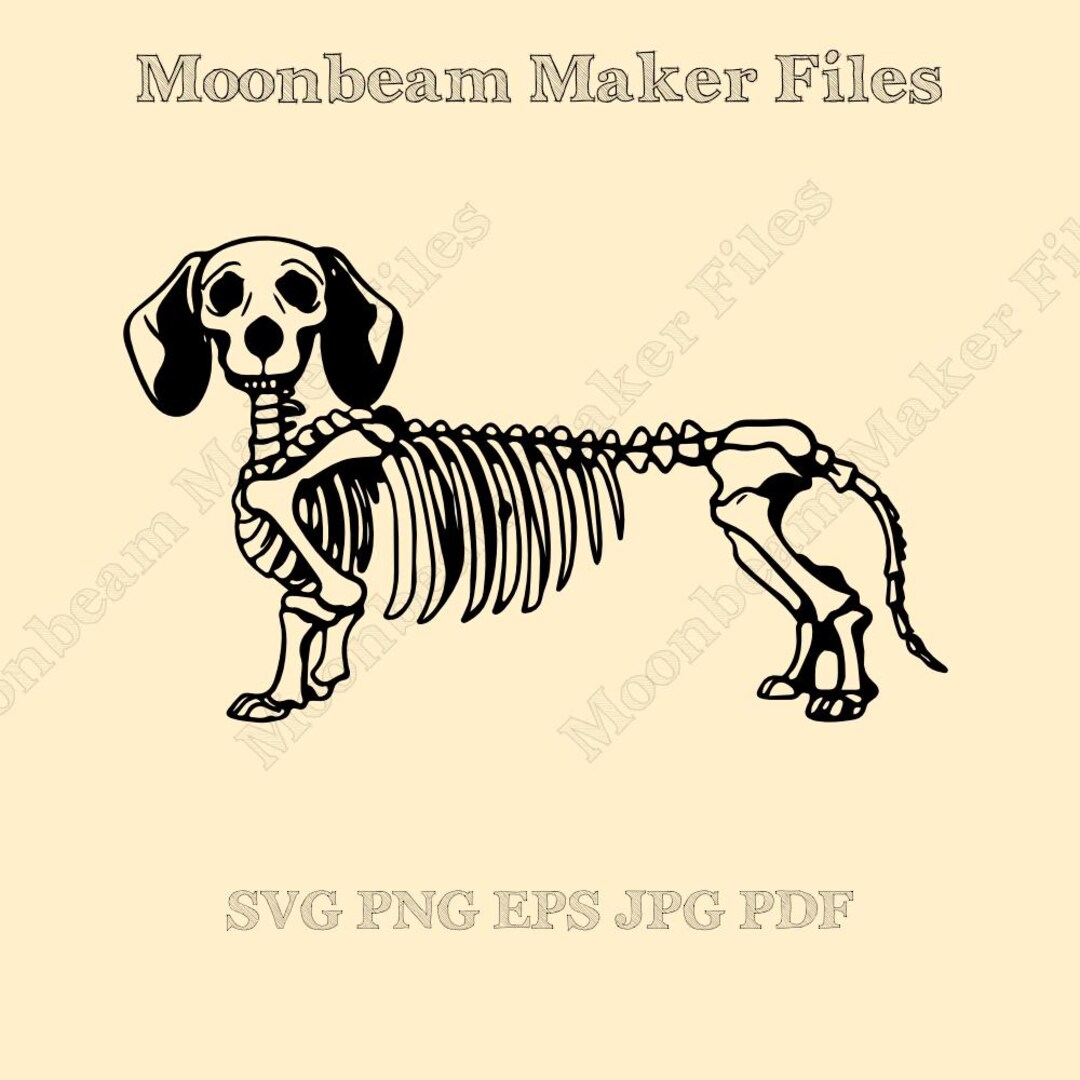 Skeleton Wiener Dog Dachshund SVG Maker Files - Etsy