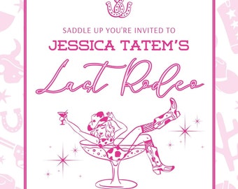 Last Rodeo Bachelorette Invite Template | Customizable | Instant ...