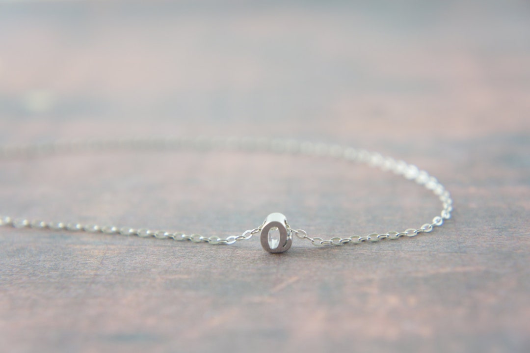 Cursive Silverletter, Alphabet, Initial o Necklace, Birthday Gift ...