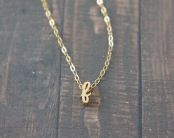 Cursive Gold Letter Alphabet Initial d Necklace - Etsy