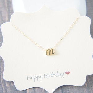 Cursive Gold Letter Alphabet Initial m Necklace - Etsy