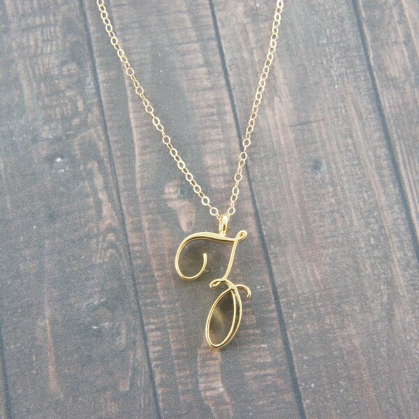 Cursive Necklace - Etsy
