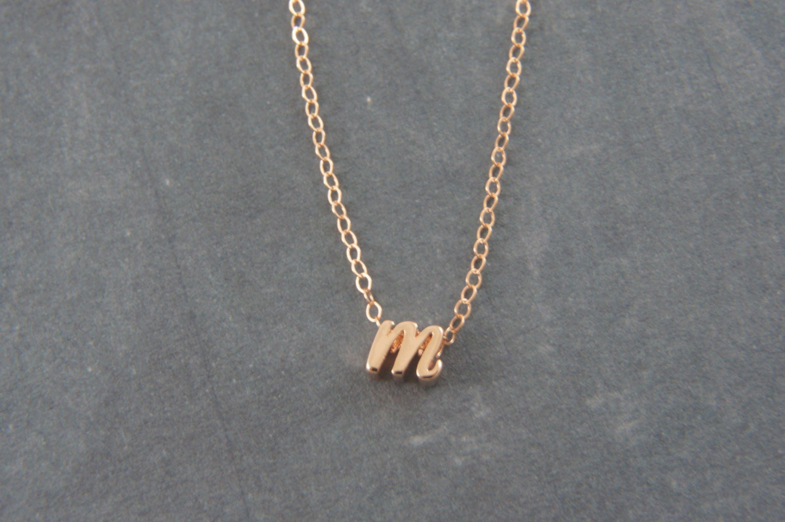 Cursive Rose Gold Letter Alphabet Initial m - Etsy