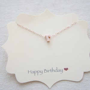 Rose Gold Letter, Alphabet, Initial r Necklace, Birthday Gift, Lucky ...