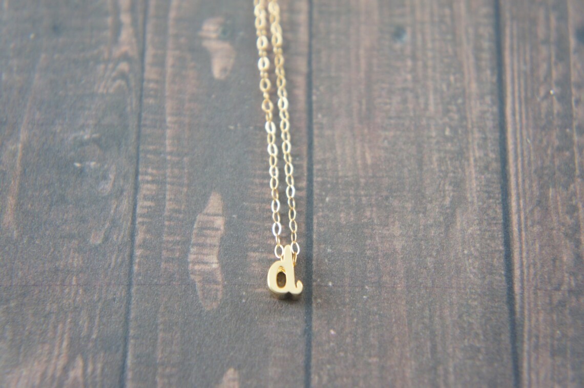 Cursive Gold Letter Alphabet Initial d Necklace - Etsy