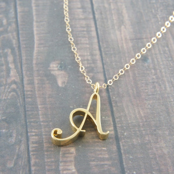 Cursive Necklace - Etsy