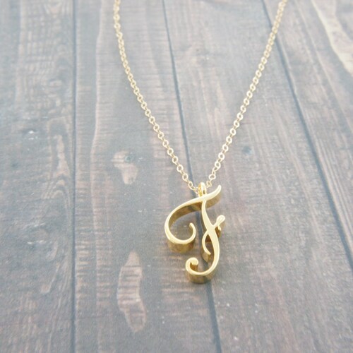 Capital Cursive Gold Letter Alphabet Initial f - Etsy