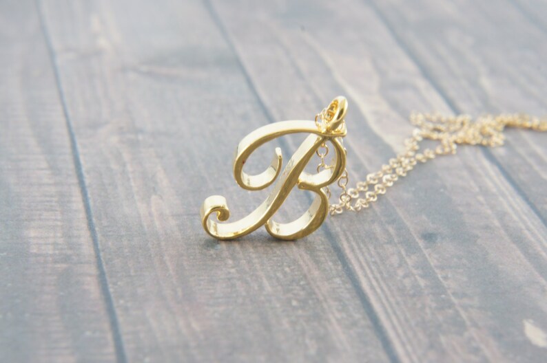 Capital Cursive Gold or Silver Letter Alphabet Initial - Etsy