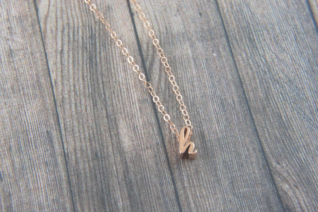 Cursive Rose Gold Letter Alphabet Initial h - Etsy