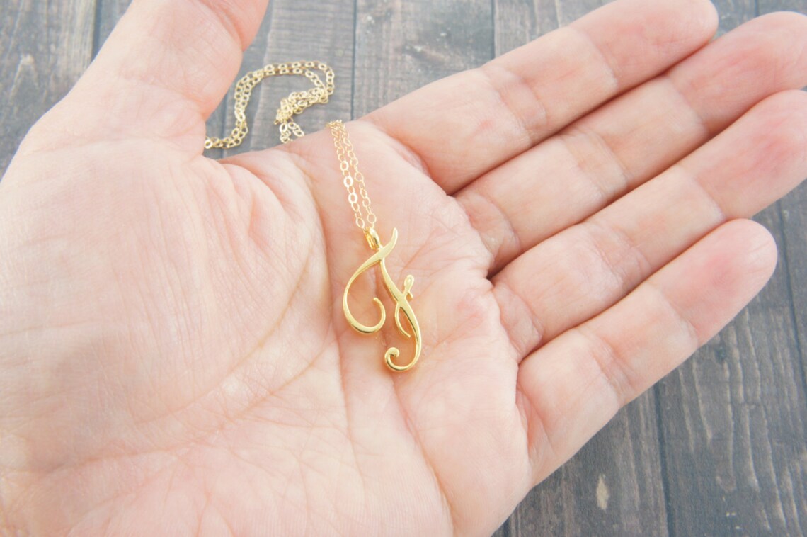 Capital Cursive Gold Letter Alphabet Initial f - Etsy
