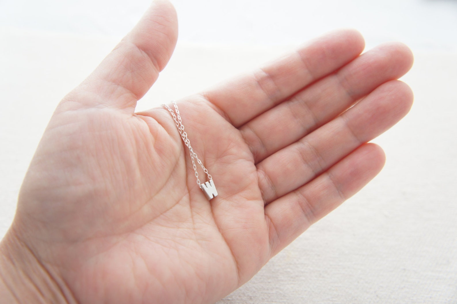 Silver Letter Alphabet Initial Capital w | Etsy