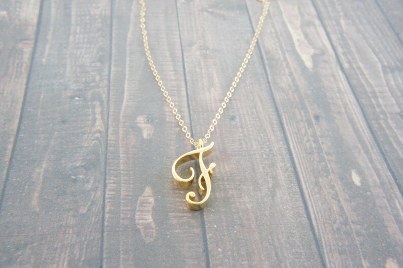 Capital Cursive Gold Letter Alphabet Initial f - Etsy