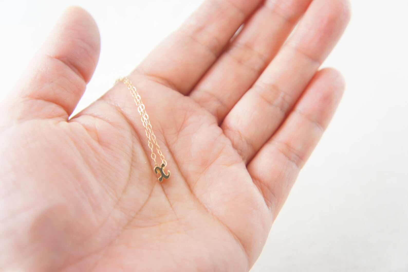 Cursive Gold Letter Alphabet Initial x Necklace - Etsy