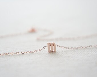 Cursive Rose Gold Letter Alphabet Initial m | Etsy