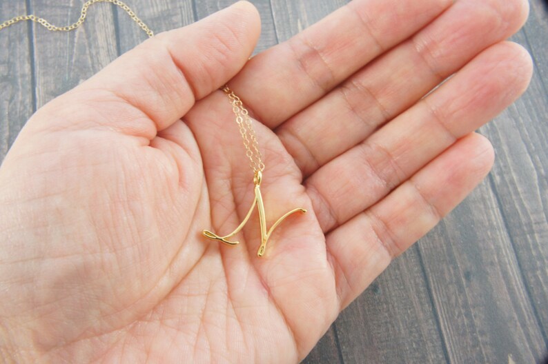 Capital Cursive Gold or Silver Letter Alphabet Initial - Etsy