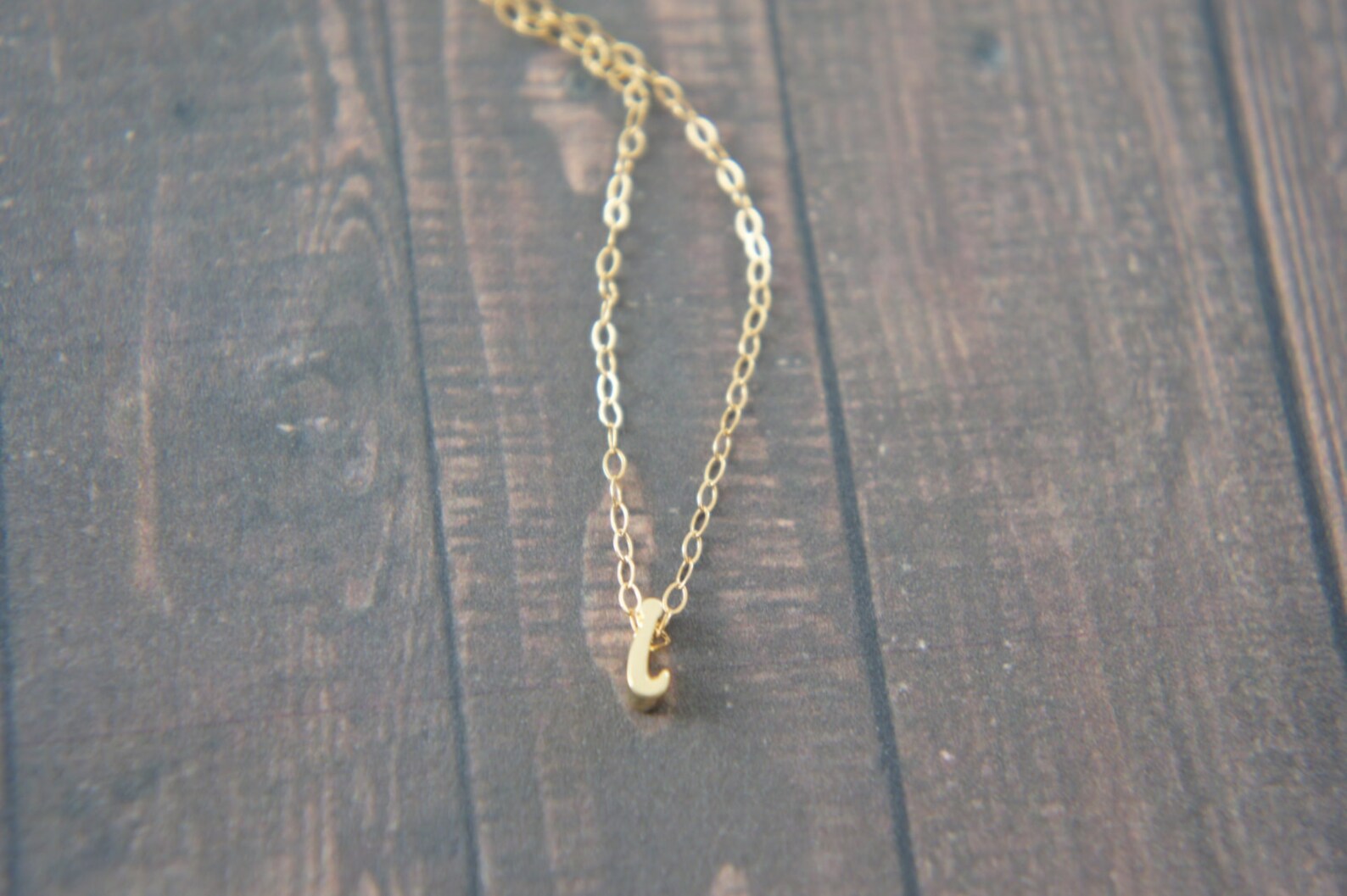 Cursive Gold Letter Alphabet Initial i Necklace | Etsy