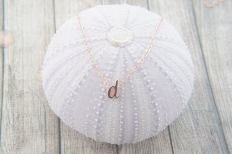 Cursive Rose Gold Letter Alphabet Initial d | Etsy