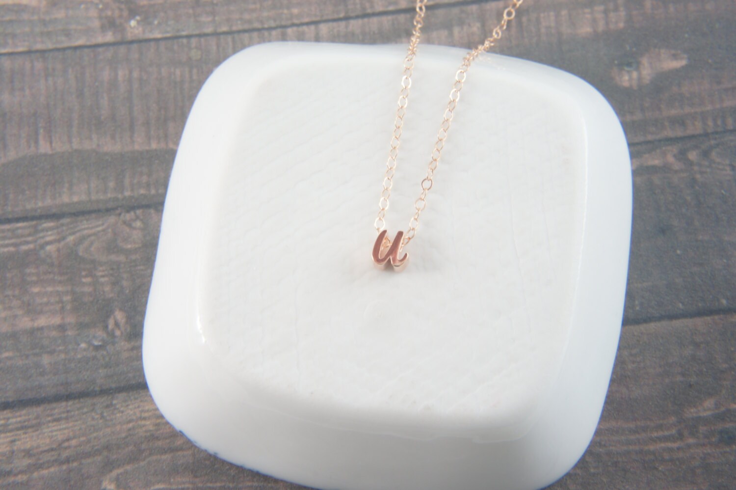 Cursive Rose Gold Letter Alphabet Initial u | Etsy