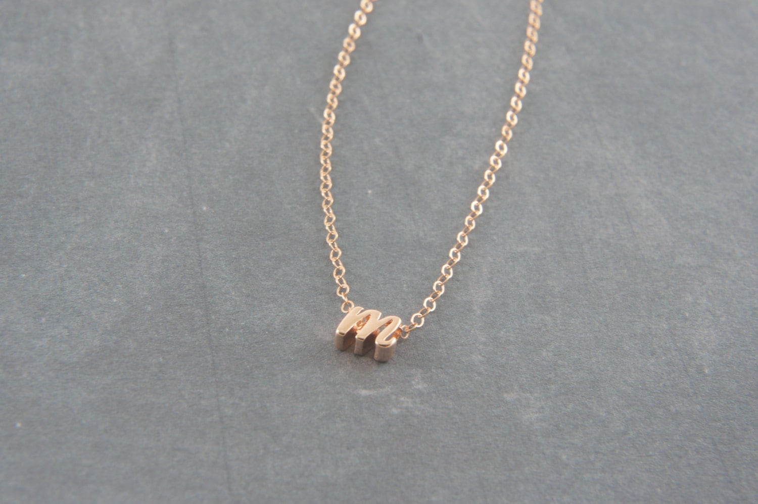 Cursive Rose Gold Letter Alphabet Initial m - Etsy