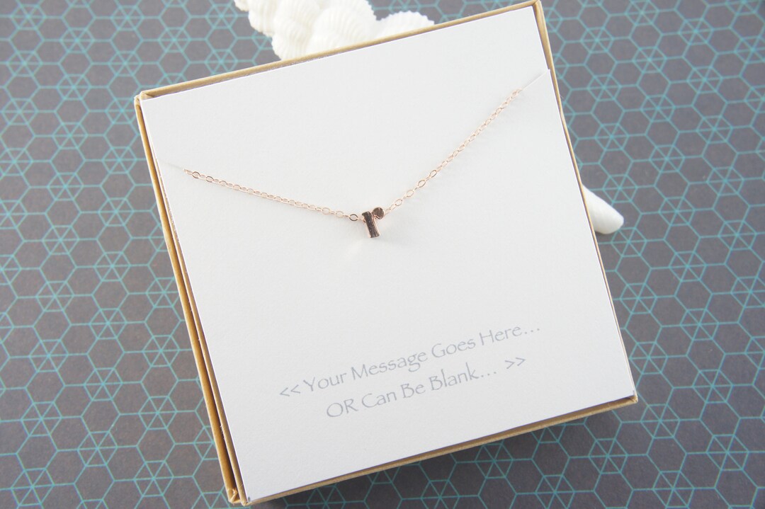 Rose Gold Letter, Alphabet, Initial r Necklace, Birthday Gift, Lucky ...