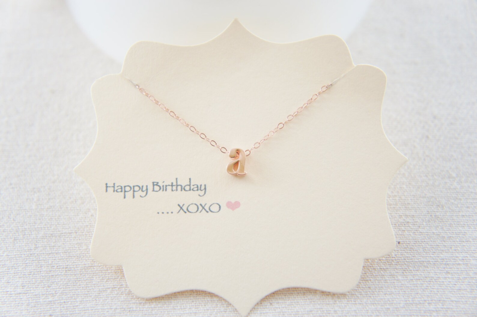Rose Gold Letter Alphabet Initial a Necklace - Etsy