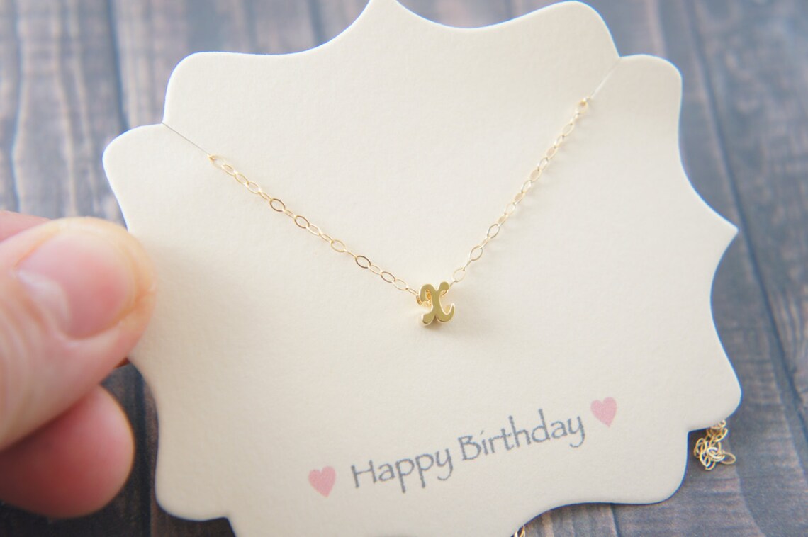 Cursive Gold Letter Alphabet Initial x Necklace - Etsy