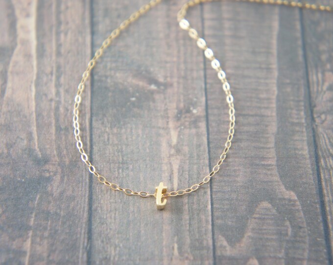 Cursive Gold Letter, Alphabet, Initial t Necklace, Birthday Gift, Lucky ...