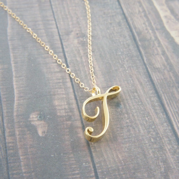 Cursive Necklace - Etsy