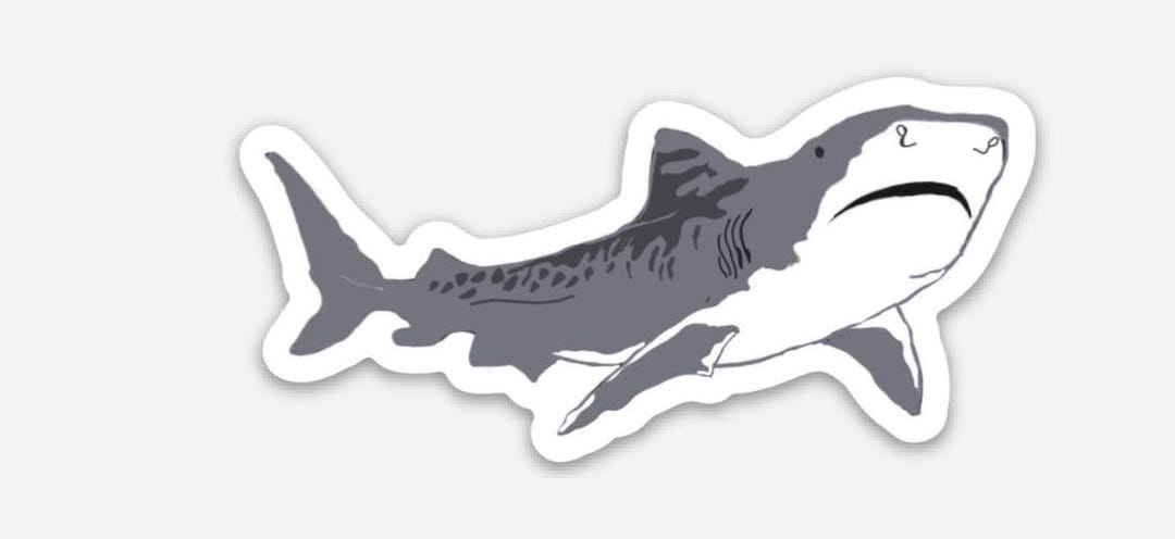 Tiger Shark Sticker - Etsy