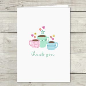 Printable Thank You Card for Coffee Lovers - Instant Download - Say ...