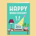 Cute Printable Work Anniversary Card - Instant Digital Download - Happy ...