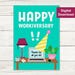 Cute Printable Work Anniversary Card - Instant Digital Download - Happy ...