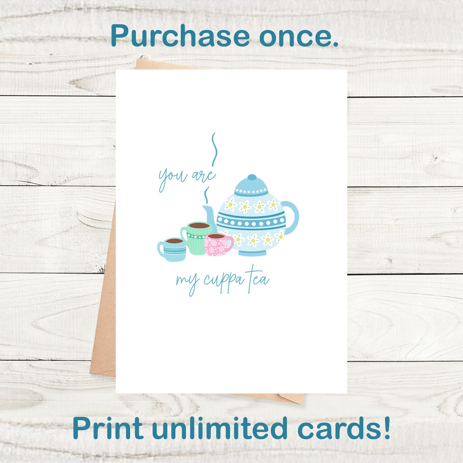 Printable Friendship/love Card - Instant Digital Download - Cute Card ...