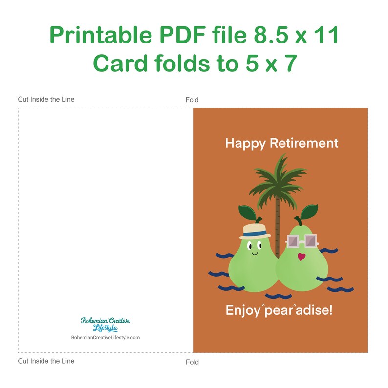 Cute Printable Retirement Card - Instant Digital Download - Say ...