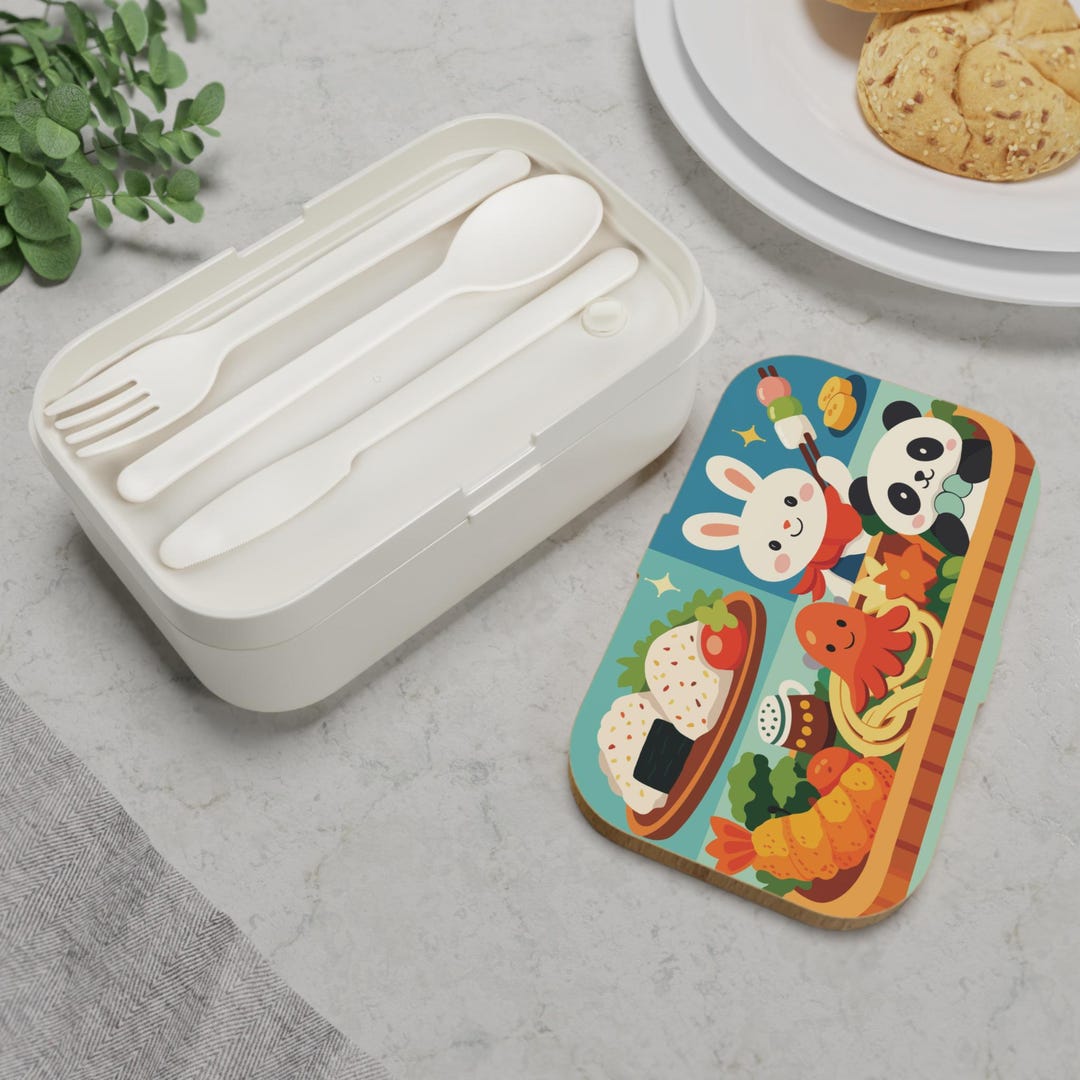 Cute Bento Lunch Box I Fun Design With Rabbit and Panda I Lunch Set ...