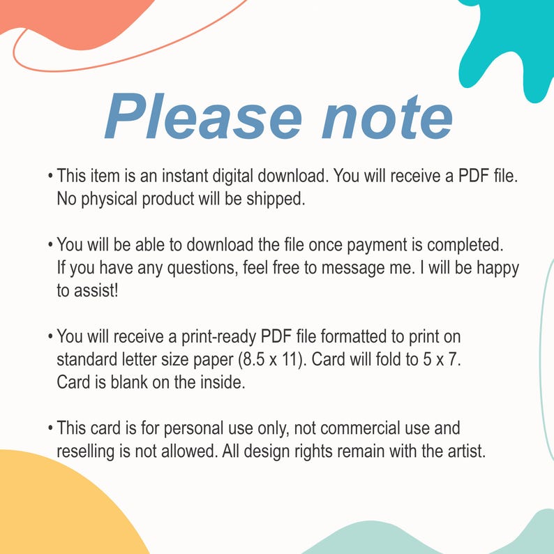Printable Friendship/love Card - Instant Digital Download - Cute Card ...