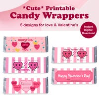 Printable Valentine Tag Printable Valentine's Day Lollipop Heart ...