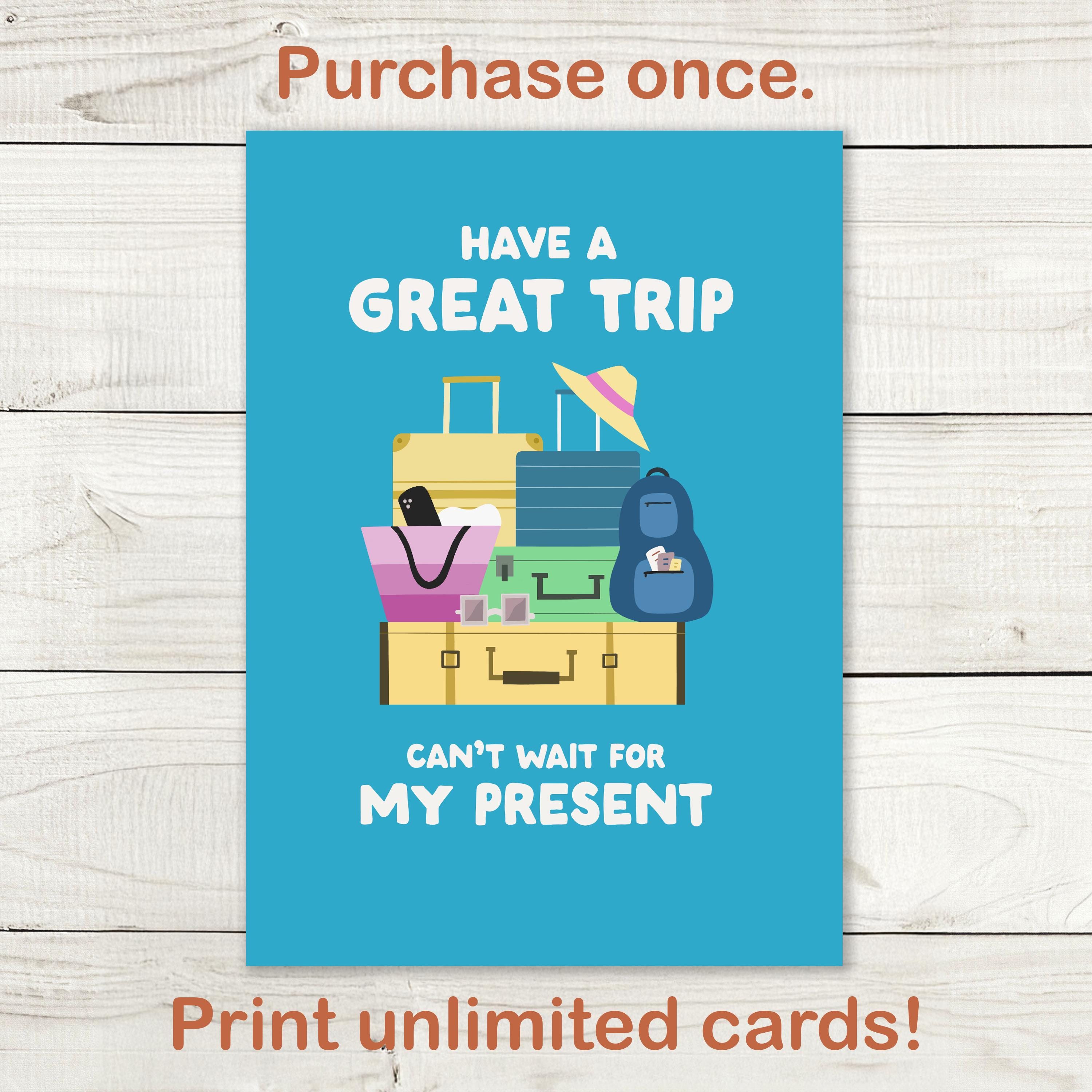 Printable Funny Bon Voyage Card Instant Download Cute Bon Voyage, Have ...