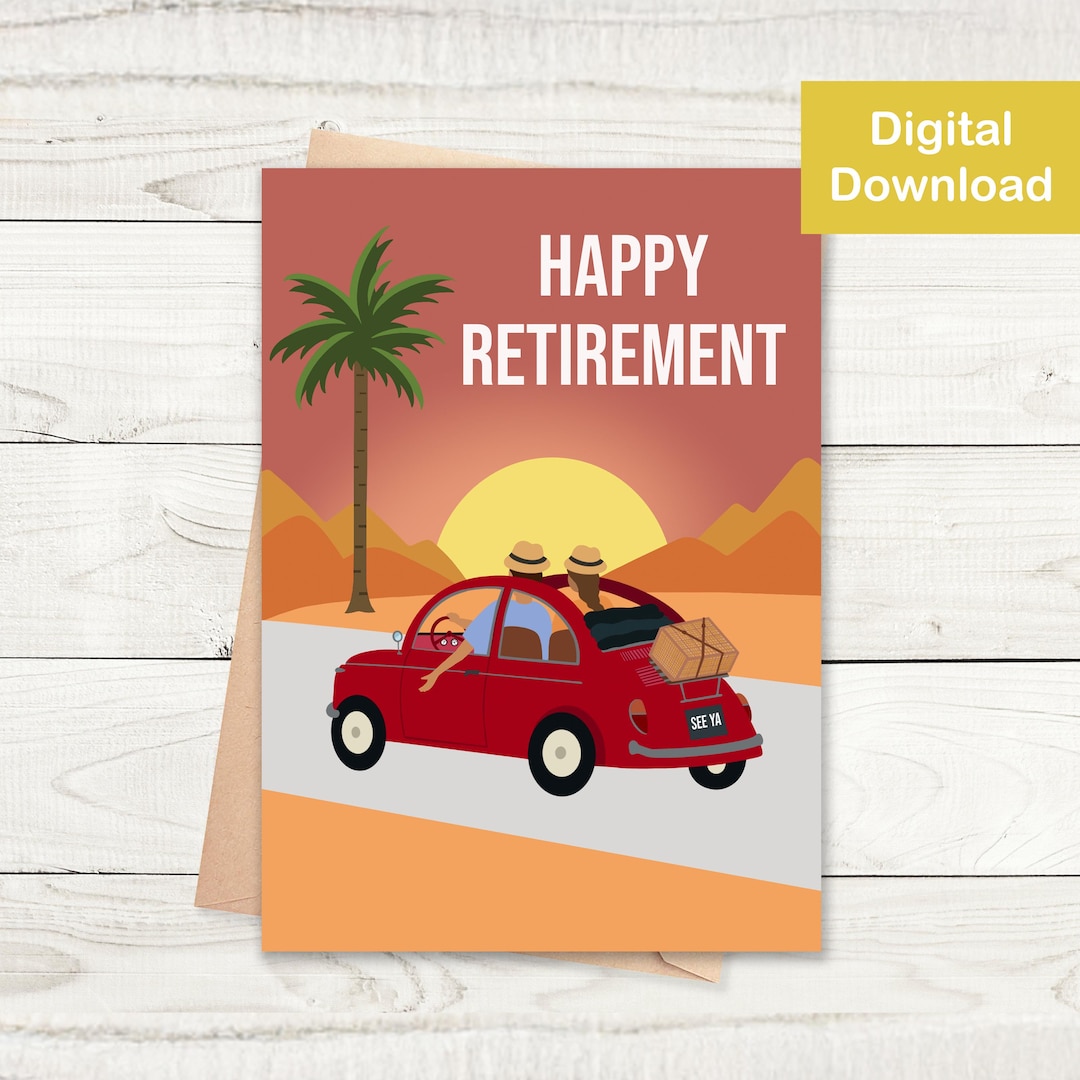 Printable Retirement Card - Instant Digital Download - Say Congrats on ...