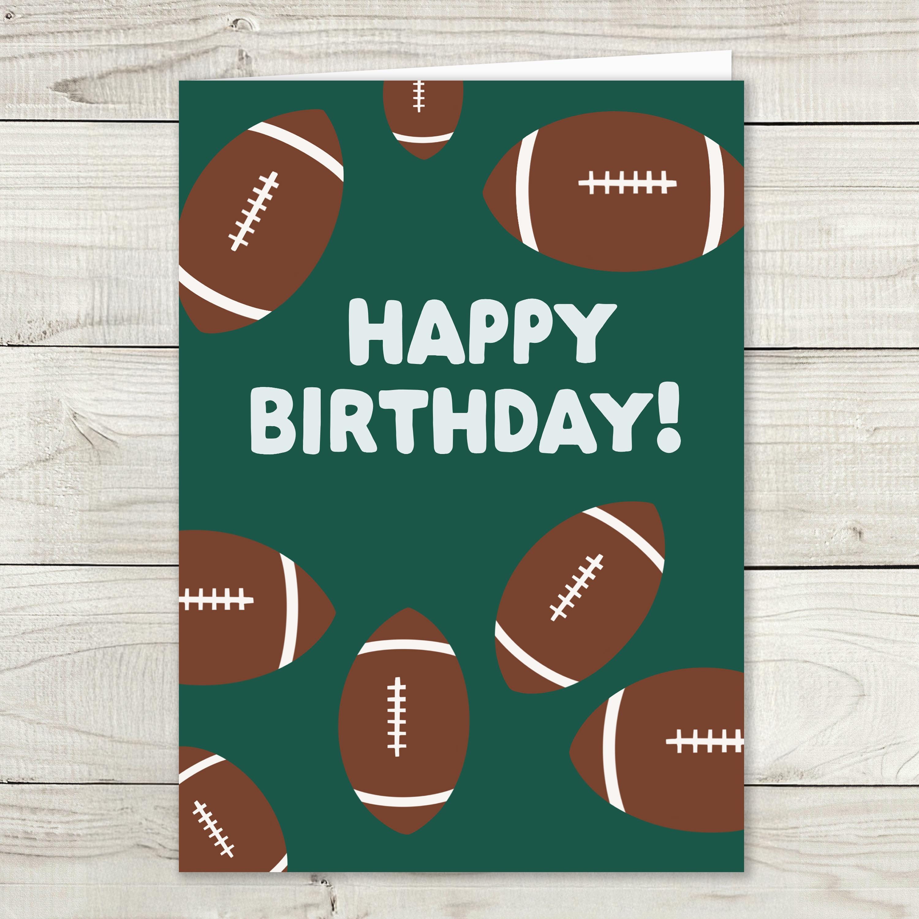 Football Birthday Card: Sporty Greeting (digital Download) - Etsy