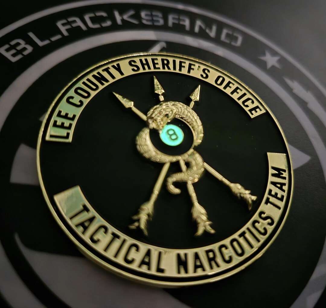 Tactical Narcotics Team - Glow in Dark 8 Ball - Challenge Coin - Etsy