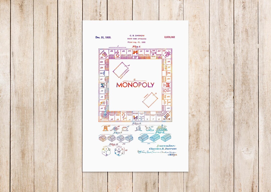 Monopoly Poster Board Games Kids Room Decor Framed or Unframed Print - Etsy